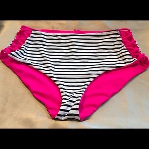 BONGO | Swim | Bongo Swim Bottom Black Hot Pink Bottom | Poshmark